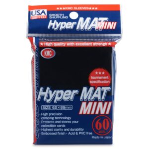 kmc sleeves mini hyper mat (us) black small matte 60ct