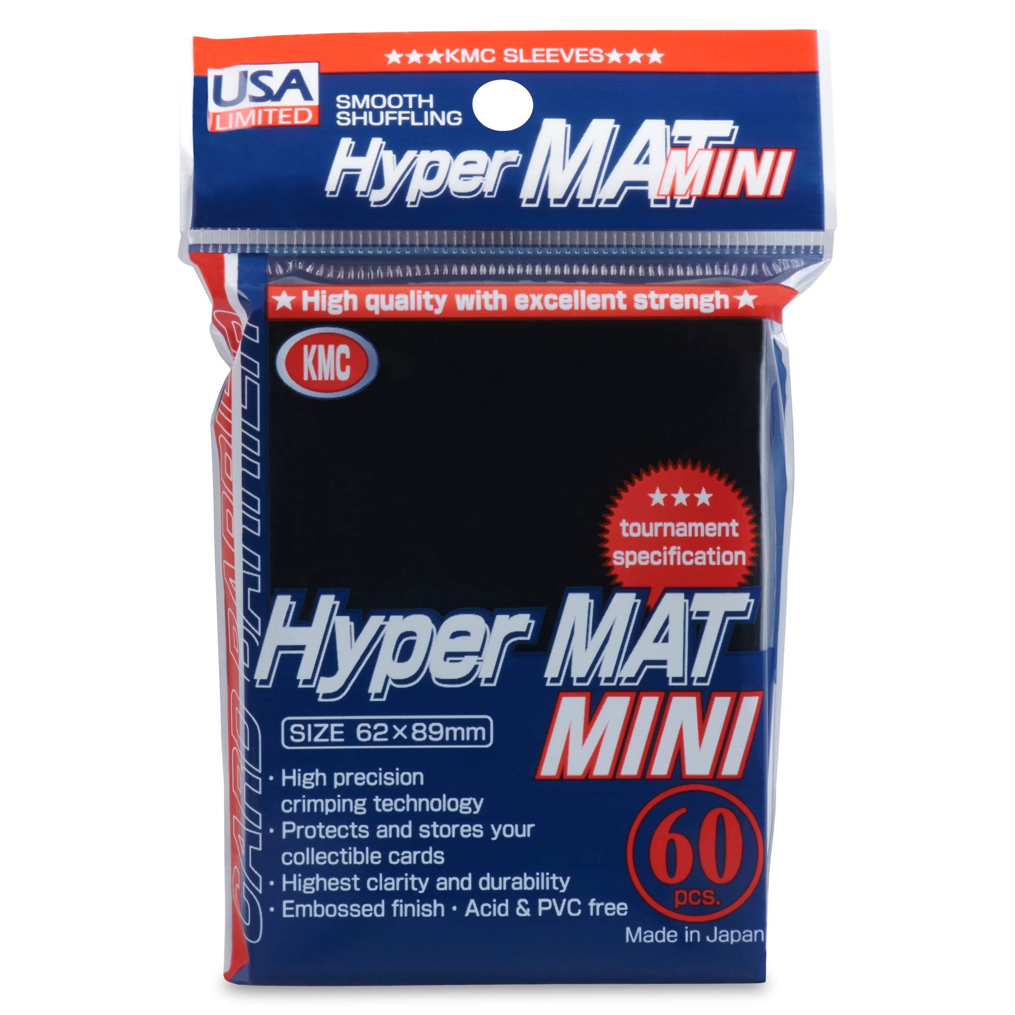 KMC Sleeves Mini Hyper Mat (US) Black Small Matte 60ct