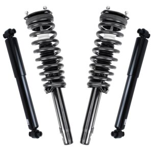 detroit axle - struts shocks for 2.5l 2010 2011 2012 ford fusion 10 11 mercury milan complete 2 front struts with coil spring 2 rear shock absorbers replacement ready struts assembly