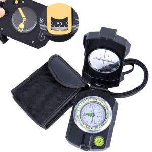 compass, sportneer compass survival compass hiking military compass with inclinometer waterproof lensatic compass magnetic compass boy scout compass for hiking camping hunting with carry bag