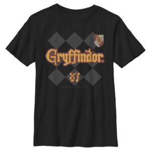 harry potter men's gryffindor pride short sleeve tee shirt, black, large