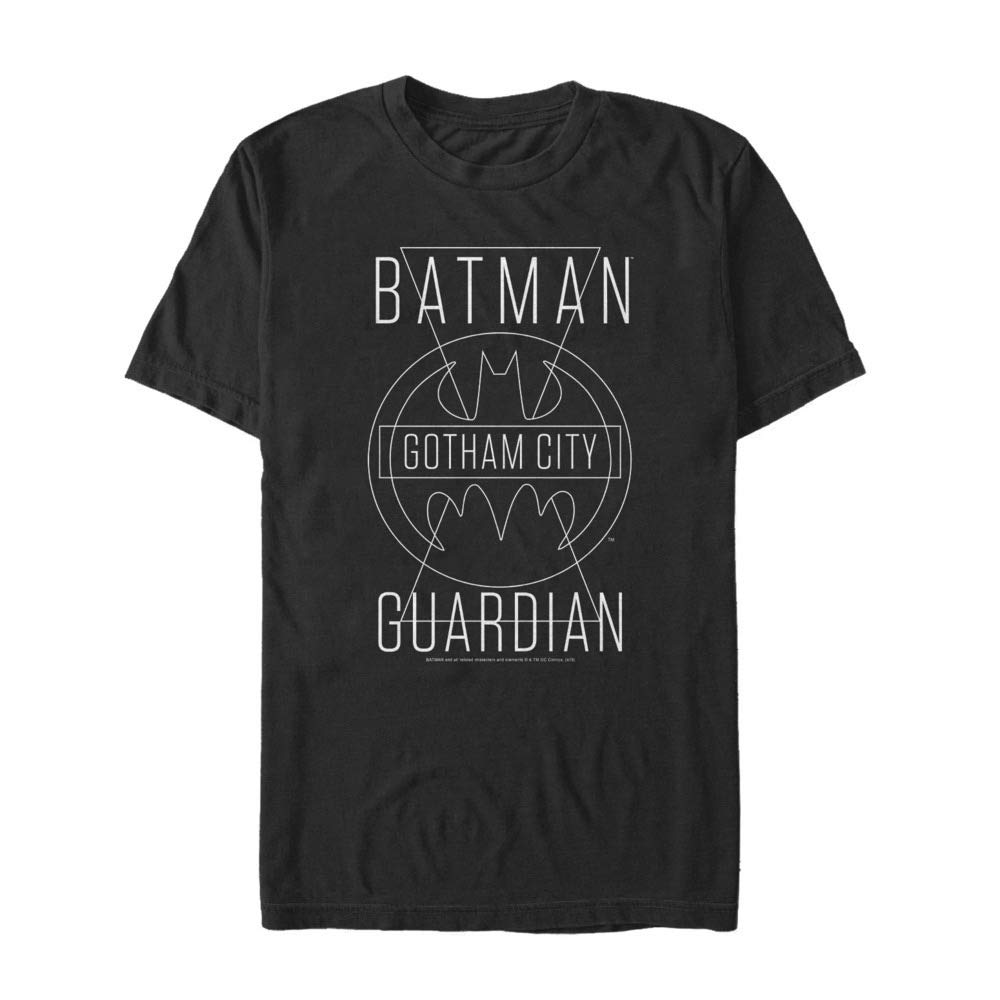 DC Comics Batman Triangles Young Men's Short Sleeve Tee Shirt Black