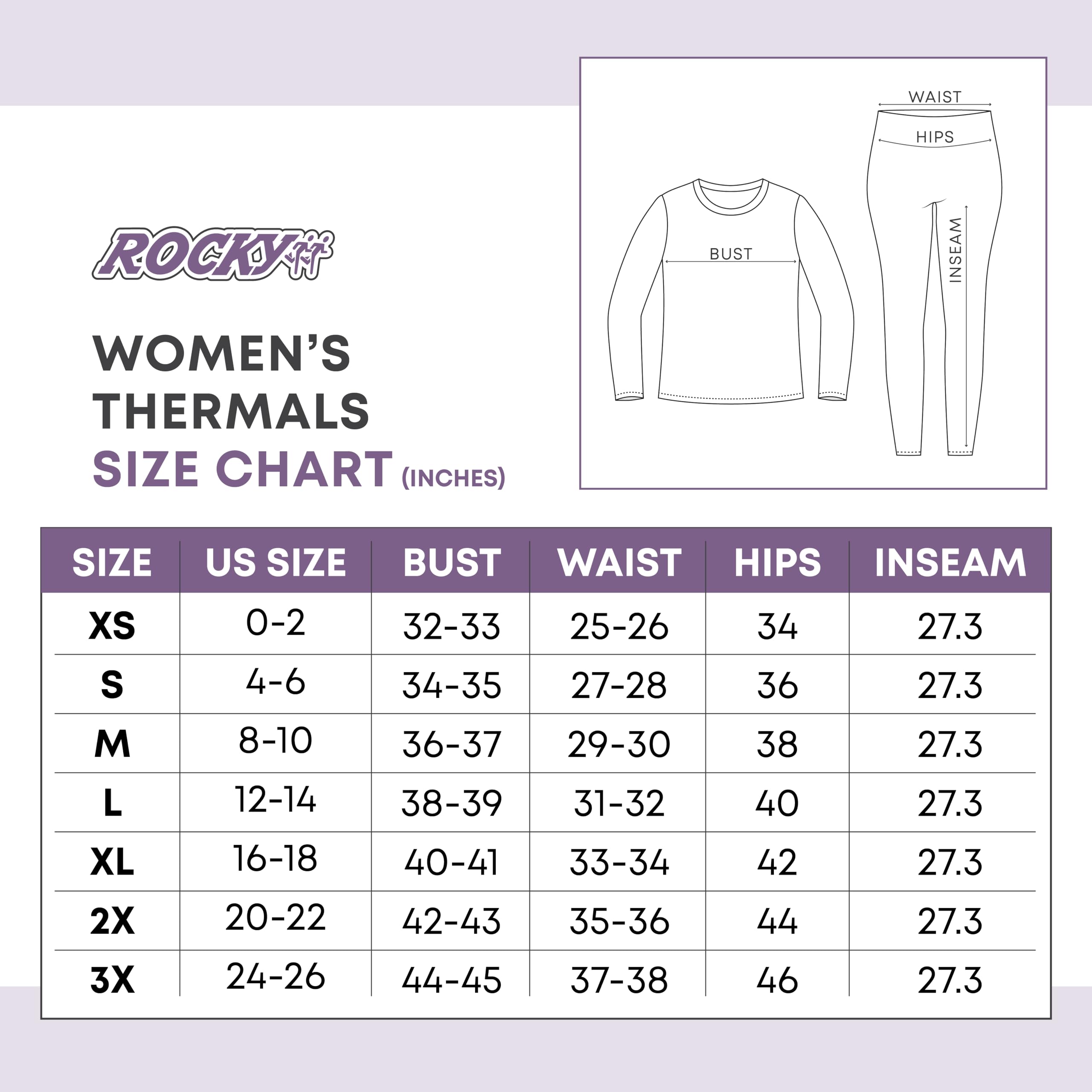 Rocky Thermal Underwear for Women (Long Johns Thermals Set) Shirt & Pants, Base Layer with Leggings/Bottoms Ski/Extreme Cold, Standard Weight (Black Striped - Small)