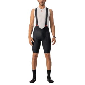 castelli men's competizione bibshort for road and gravel biking l cycling - black - small