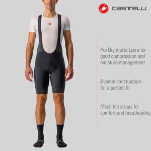 Castelli Men's Entrata Bibshort for Road and Gravel Biking l Cycling - Black - Medium