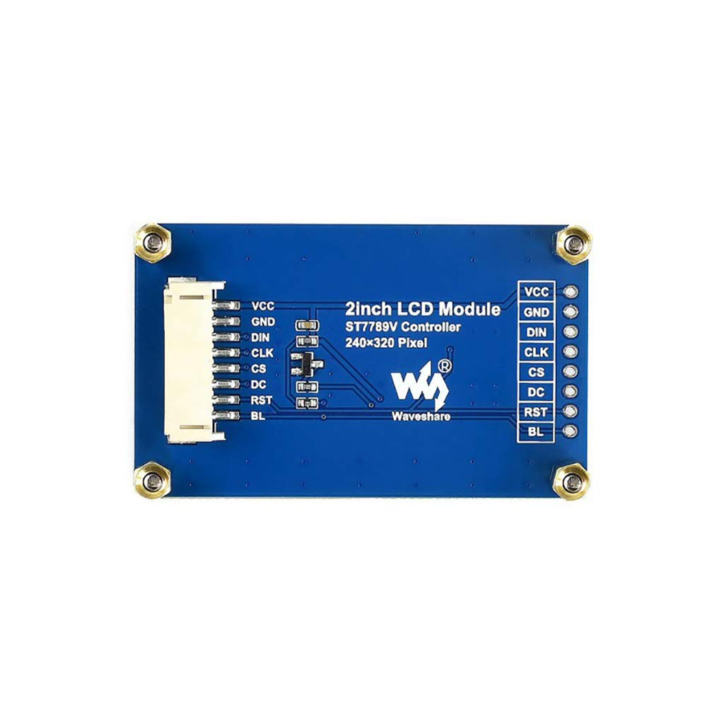 waveshare 2inch LCD Display Module IPS Screen 240×320 Resolution Onboard Driver ST7789 SPI Interface RGB, 262K Color with Examples for Raspberry Pi/Jetson Nano/STM32