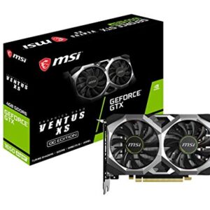 GIGABYTE MSI GeForce GTX 1650 Super Ventus XS OC Gaming GeForce GTX 1650 Super 128-Bit HDMI/DP/DVI 4GB GDRR6 HDCP Support DirectX 12 Dual Fan VR Ready OC Graphics Card (GTX 1650 Super Ventus XS OC)