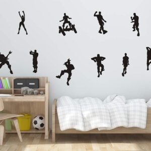 ALiQing Large Game Wall Decal Poster Dancing Wall Stickers Floss Dancing Decal for Children Teenager Bedroom Playroom Wall Decoration (Black)