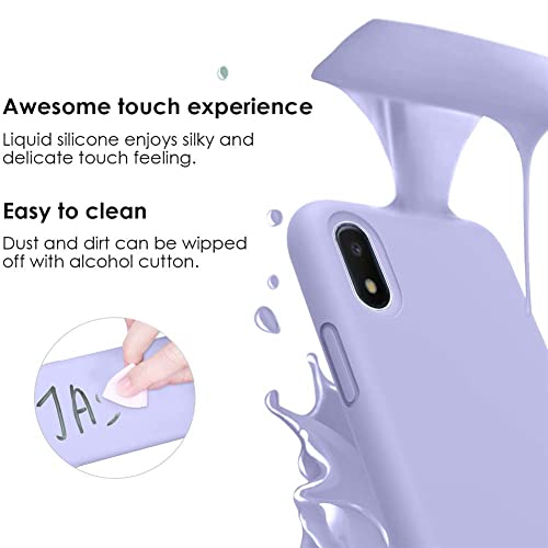 Vinve Liquid Silicone Case for Samsung Galaxy A10e, Gel Rubber Full Body Protection Shockproof Cover Slim Fit Case Drop Protection Case (Purple.)