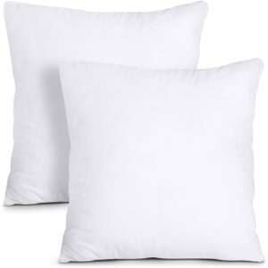 utopia bedding throw pillows insert (pack of 2, white) - 28 x 28 inches bed and couch pillows - indoor decorative pillows