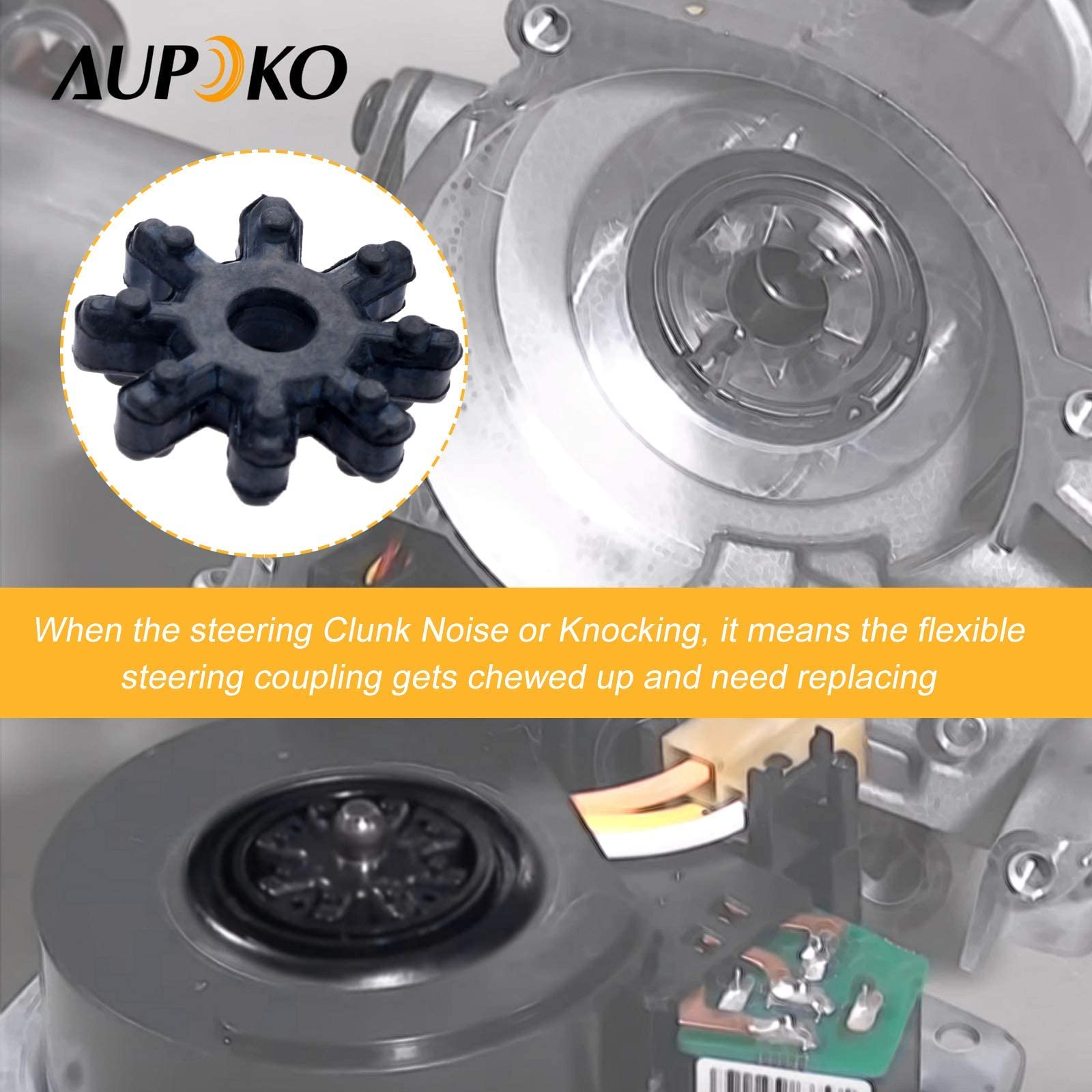 Aupoko Flexible Coupling Steering Coupler, 10 PC MDPS Rubber Flexible Coupler Replaces# 56315-2K000-FFF, 112837, TSB 14-ST-002-1, Compatible with Hyundai Elantra Kia Cadenza Forte Optima Soul