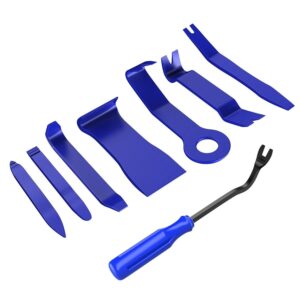 gooacc grc-90 set 8pcs auto trim scratch removal tool car audio dash panel window molding fastener remover tool kit-blue