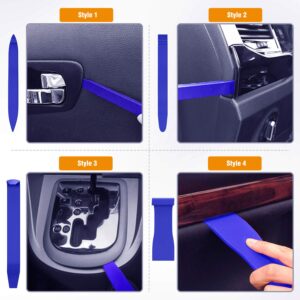 GOOACC GRC-90 Set 8PCS Auto Trim Scratch Removal Tool Car Audio Dash Panel Window Molding Fastener Remover Tool Kit-Blue