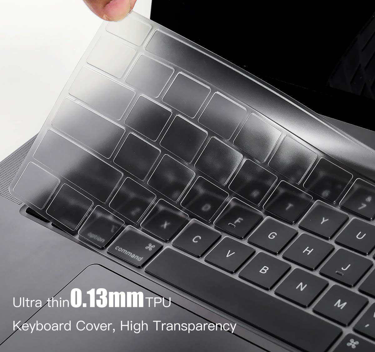 Keyboard Cover Compatible with 2024 MacBook Pro 13 inch M2 A2338 2024 2023-2020 M2 M1 A2338 A2289 A2251 & MacBook Pro 16 inch A2141 2020 2019 Touch Bar & Touch ID Keyboard Protector Skin Cover, Clear