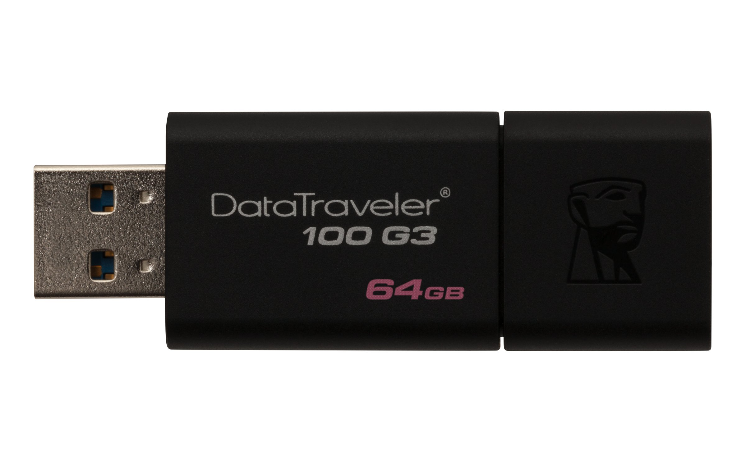 Kingston 64GB USB 3.0 Black DataTraveler 100 G3 3 Pack DT100G3/64GB-3P