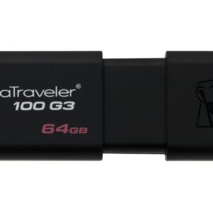 Kingston 64GB USB 3.0 Black DataTraveler 100 G3 3 Pack DT100G3/64GB-3P