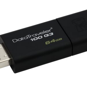 Kingston 64GB USB 3.0 Black DataTraveler 100 G3 3 Pack DT100G3/64GB-3P