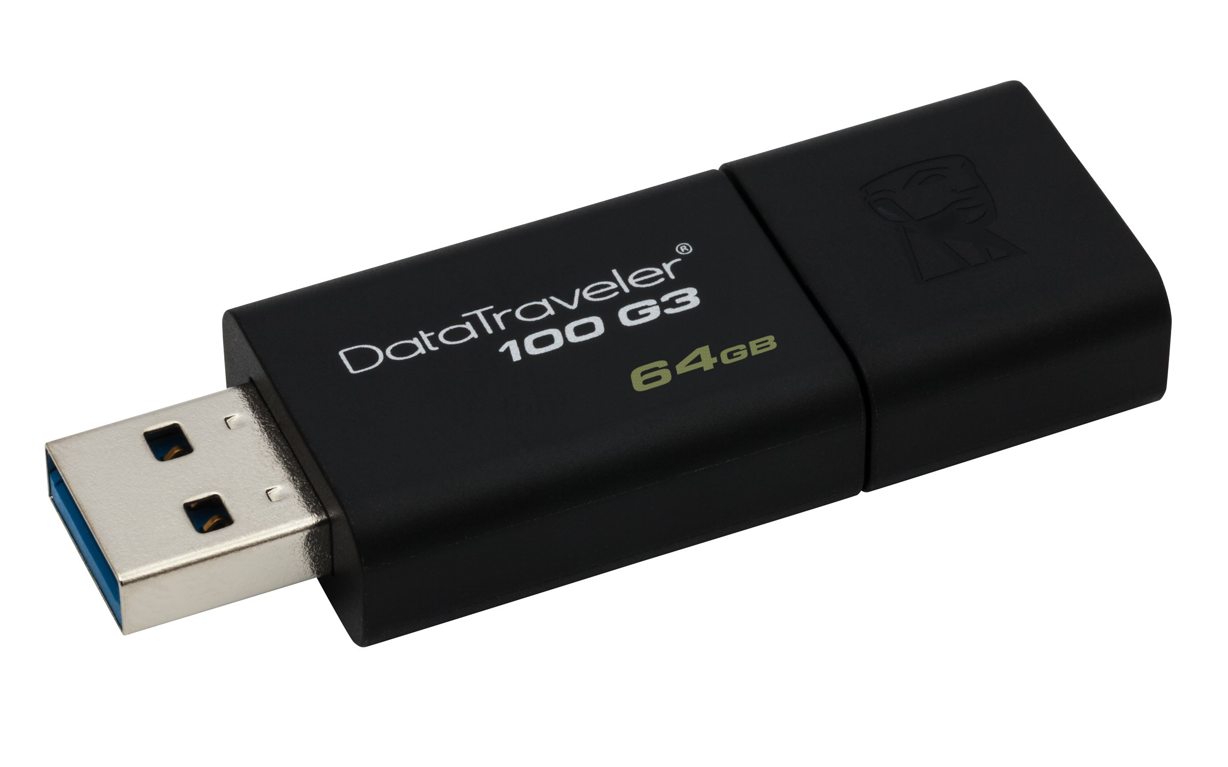 Kingston 64GB USB 3.0 Black DataTraveler 100 G3 3 Pack DT100G3/64GB-3P