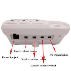 Big Button Phone for Elderly, JeKaVis J-P02 Amplified Phones for Hearing Impaired Aid Home Corded Phone Landline for Seniors Phone for Hard of Hearing House Phone, White