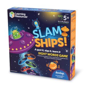 Learning Resources Slam Ships Sight Words Game - Ages 5+ Educational and Fun Games for Kids, Board Games for Kids, Kindergarten Games