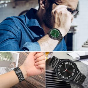 TRUMiRR Band Sets for Samsung Galaxy Watch 6 Classic 43mm 47mm/6/5 40mm 44mm/5 Pro 45mm/4/4 Classic 42mm 46mm, 20mm 2 Pack Solid Stainless Steel Watchband + Mesh Strap for Garmin Venu/Vivoactive 3