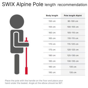 Swix Junior WC Pro Super G Lightweight Durable Alpine Skiing Poles with Downhill Basket, 110