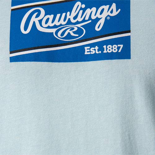 Rawlings Color Sync Patch Branded T-Shirt, Light Blue, Large