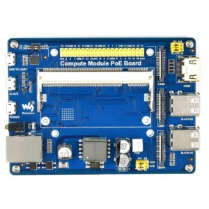 Waveshare Compute Module IO Board with PoE Feature Composite Breakout Board for Developing with Raspberry Pi CM3 / CM3L / CM3+ / CM3+L