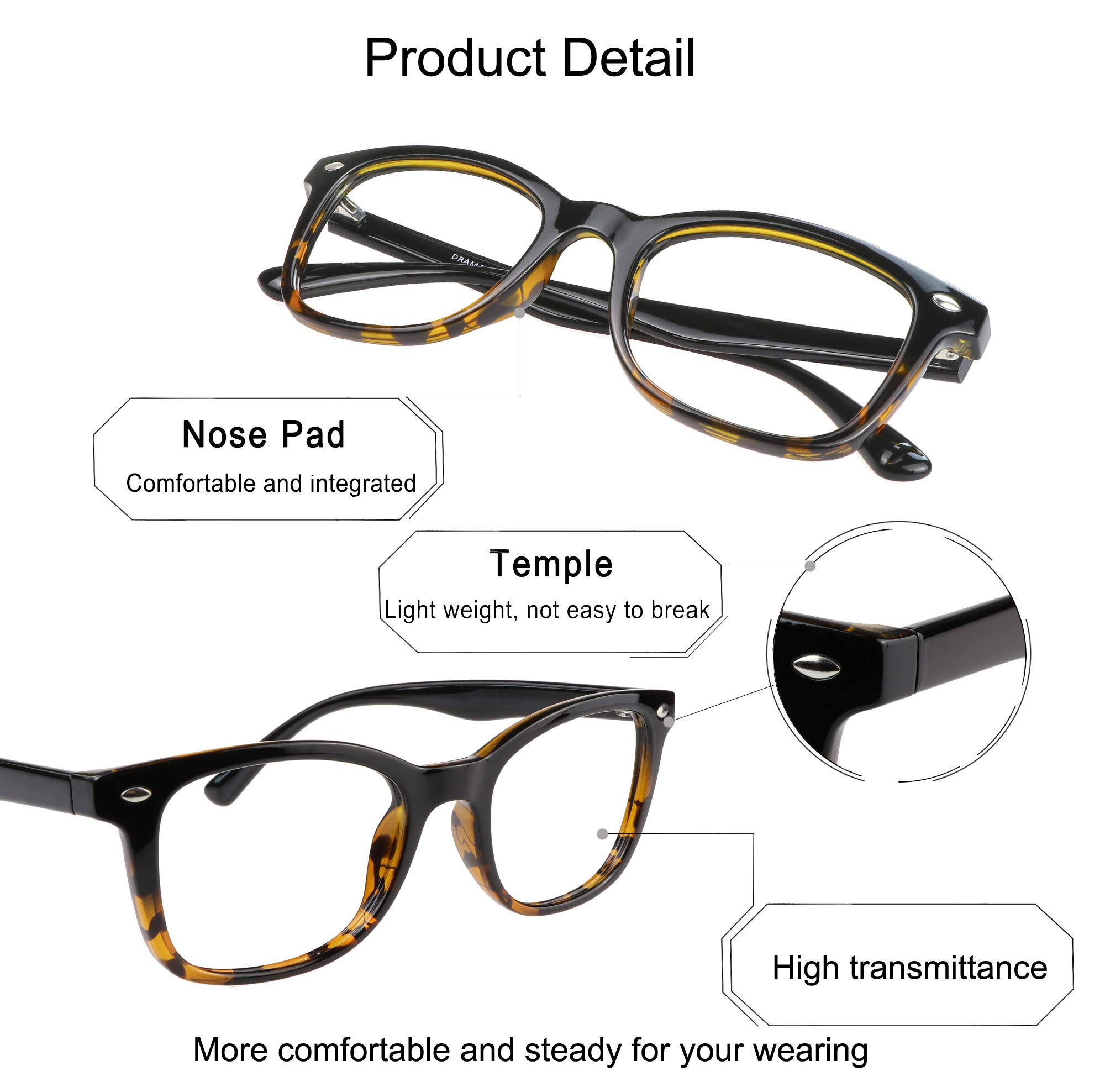 YEIN Blue Light Blocking Glasses, Photochromic Gray Sunglasses, Anti Eyestrain, Computer Reading Glasses, TV Glasses for Women/Men