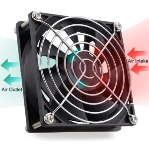 GDSTIME 2 Pack 92mm x 92mm x 25mm 12V Dual Ball Bearings DC Brushless Cooling Fan