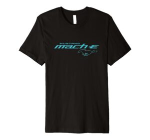 ford mustang mach-e blue logo premium t-shirt