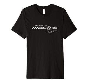 ford mustang mach-e white logo premium t-shirt