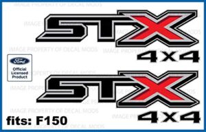 decal mods stx 4x4 decals stickers for ford f150 (2015-2020) - f (set of 2) officially licensed | fh2a1