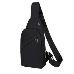 yeefay sling backpack sling bag women men crossbody chest bag causal daypack for hiking, black, small