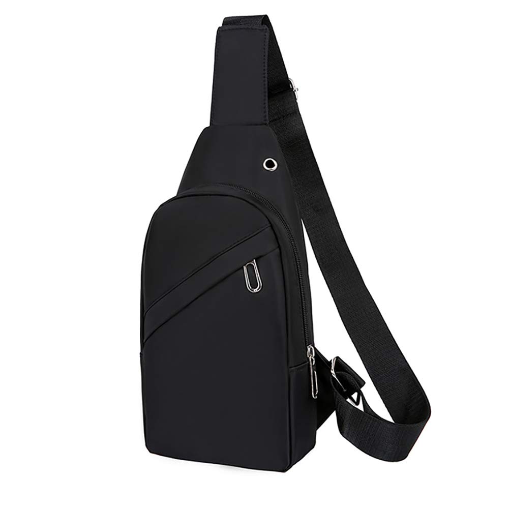 Yeefay Sling Backpack Sling Bag Women Men Crossbody Chest Bag Causal Daypack for Hiking, Black, Small