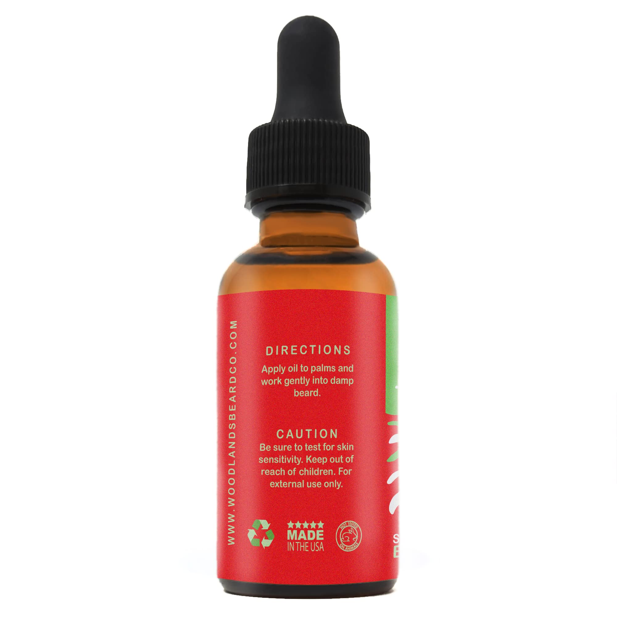 Santa's Secret Beard Oil Scented Like a Christmas Candy Cane With Peppermint, Clove, Ylang Ylang and Sweet Orange from Woodlands Beard Co.