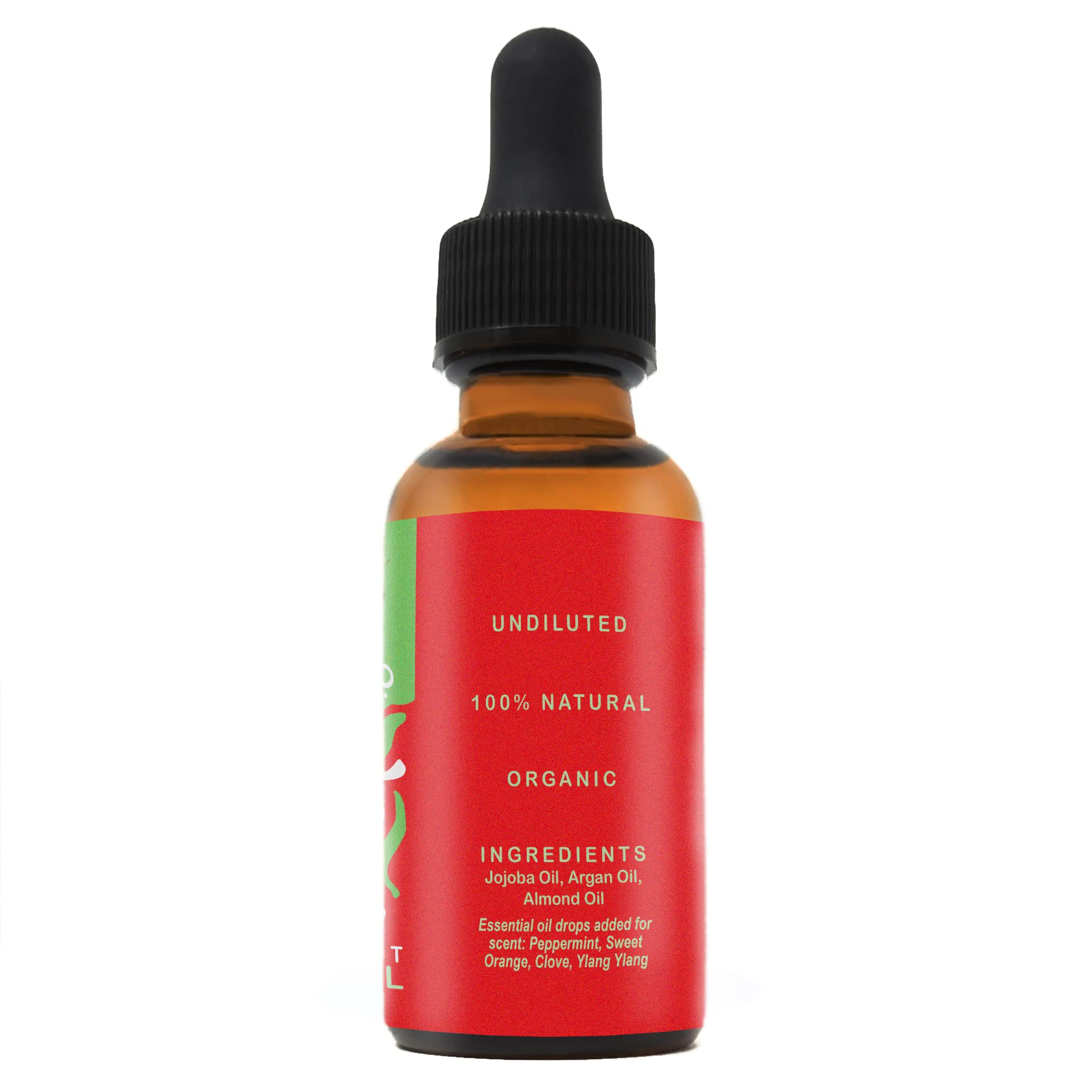 Santa's Secret Beard Oil Scented Like a Christmas Candy Cane With Peppermint, Clove, Ylang Ylang and Sweet Orange from Woodlands Beard Co.