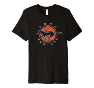 ford mustang circle logo premium t-shirt