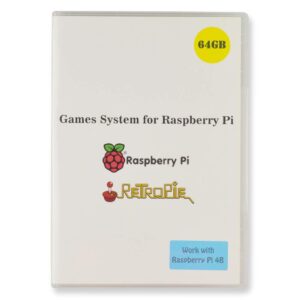 beiermei raspberry pi 4b 400 game system retropie retroarch emulationstation preloaded 64gb games plus data with class 10 microsd tf card, only work with raspberry pi 4b 400, kodi+lxde video previews