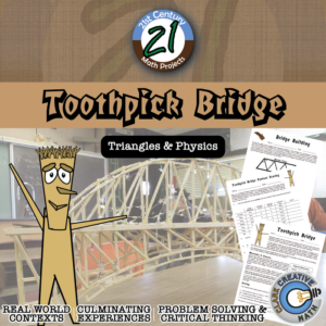 toothpick bridge -- geometry & engineering stem - 21st century math project