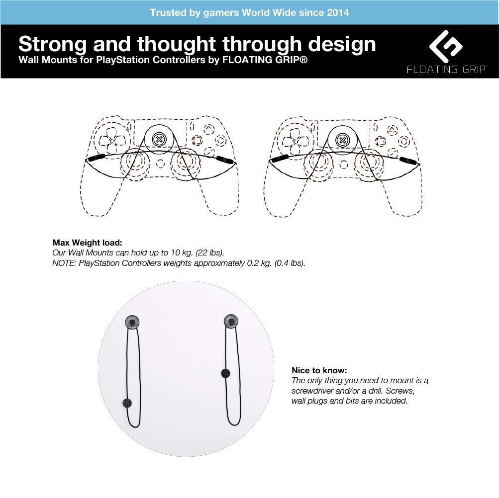 2x PS controller Wall Mounts