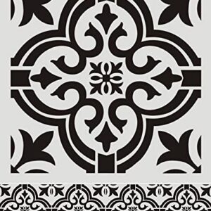 12 x 12 Inch Large Size Reusable Stencil Laser Cut Painting Template Floor Wall Tile Fabric Furniture Stencils Painting Stencils (A4, 2 PC)