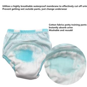 4 Pack Baby Toddler Potty Training Pants Layered Cotton Training Underwear for Toddlers Girls Boys (12-18 Months, E)