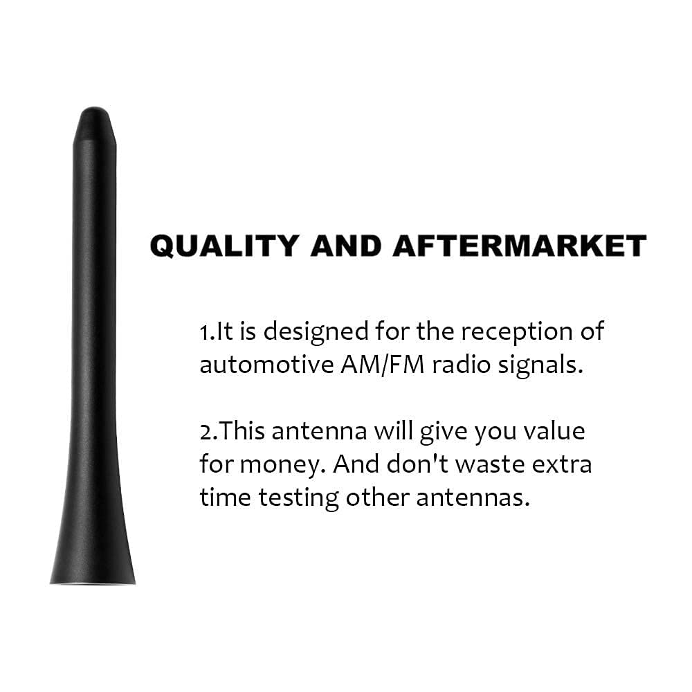 KSaAuto Short Antenna for Ford Mustang Convertible 2015-2024, Stubby Mustang Antenna, 5 Inch Black Aluminum Car Antenna Replacement, Ford Mustang Accessories Designed for Optimized Car Radio Reception