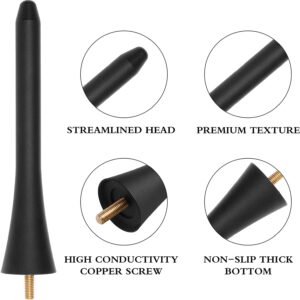 KSaAuto Short Antenna for Ford Mustang Convertible 2015-2024, Stubby Mustang Antenna, 5 Inch Black Aluminum Car Antenna Replacement, Ford Mustang Accessories Designed for Optimized Car Radio Reception