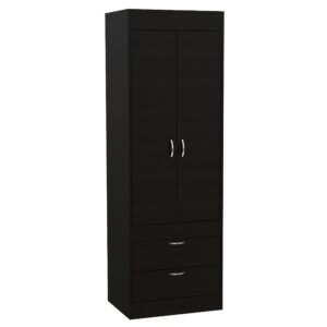 tuhome lisboa 2 drawer 2 door armoire espresso