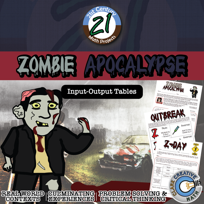 Zombie Apocalypse -- Input-Output Tables - Elementary 21st Century Math Project