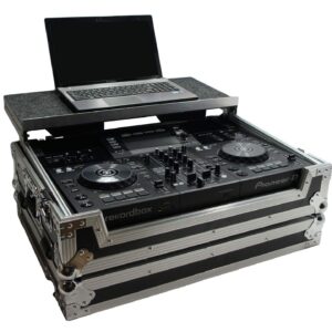 Harmony Audio HCXDJRRLT Flight Angle Glide Laptop Stand DJ 1U Rack Case Compatible with Pioneer XDJ-RR