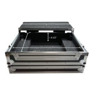 Harmony Audio HCXDJRRLT Flight Angle Glide Laptop Stand DJ 1U Rack Case Compatible with Pioneer XDJ-RR