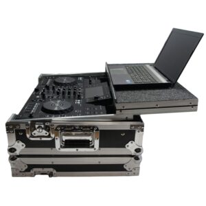 Harmony Audio HCXDJRRLT Flight Angle Glide Laptop Stand DJ 1U Rack Case Compatible with Pioneer XDJ-RR